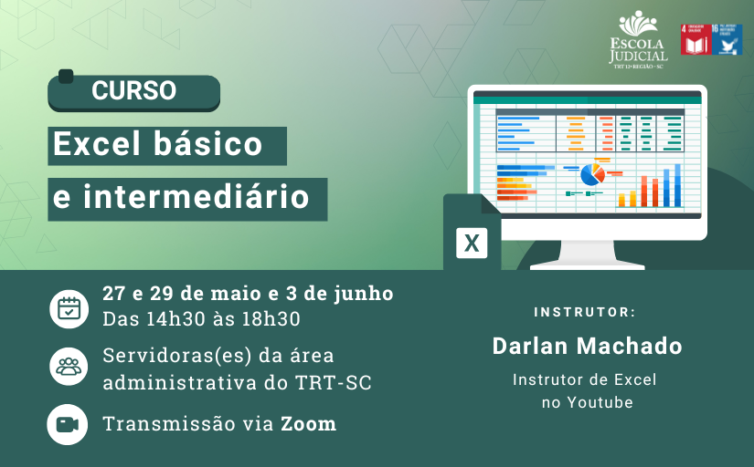 Curso: Excel básico e intermediário | Tribunal Regional do Trabalho da 12ª Região